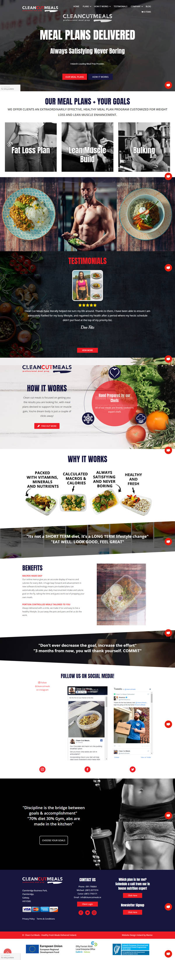 Clean Cut Meals Web Design Galway - Web Design Ireland Martec Galway ...